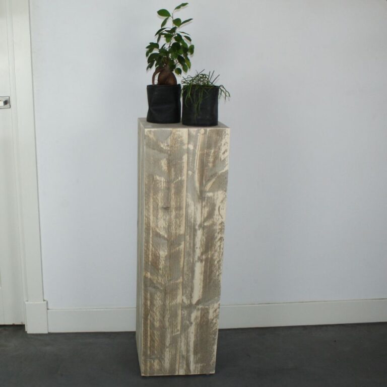 Steigerhouten Zuil 30x30x100cm. Bezoek snel de Webshop!