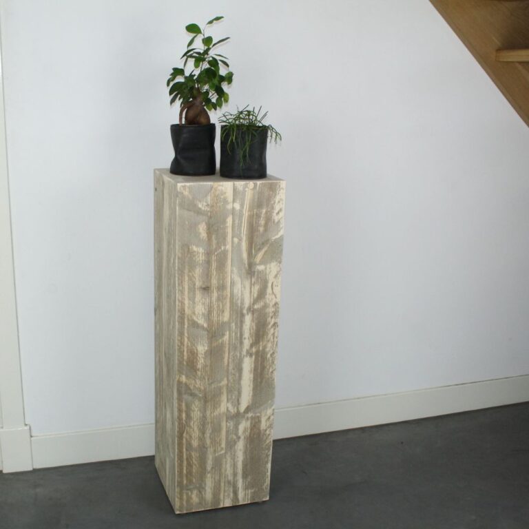 Steigerhouten Zuil 30x30x100cm. Bezoek snel de Webshop!